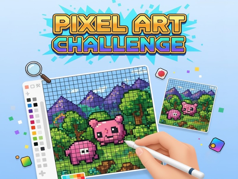 Repeat Pixel Art 🕹️ SGameSでオンラインプレイ
